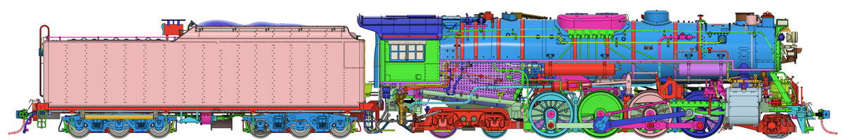 HO Scale Nickel Plate Road Class S-2 2-8-4 Berkshire Steam Locomotive ...